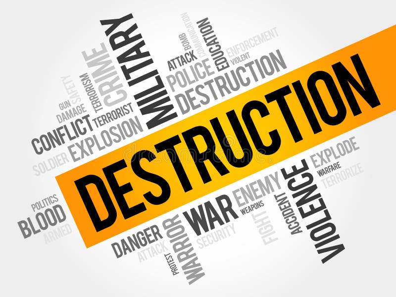 DESTRUCTION word cloud stock illustration. Illustration of concept ...