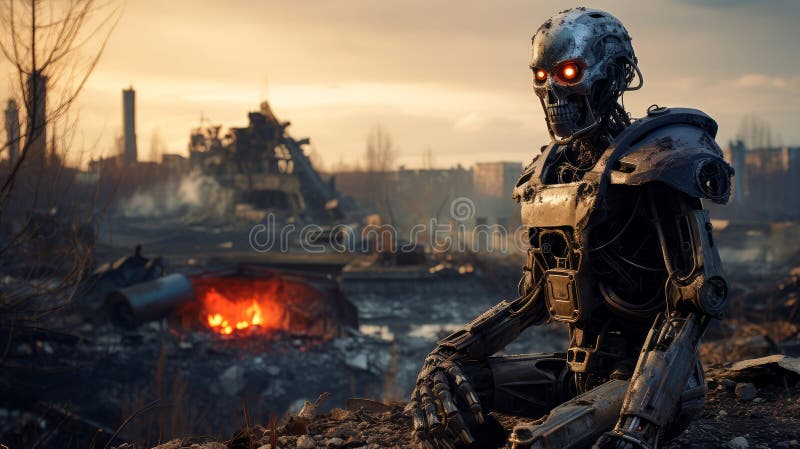 Robot Destruction City Dump Stock Photo - Image of architecture, dump ...