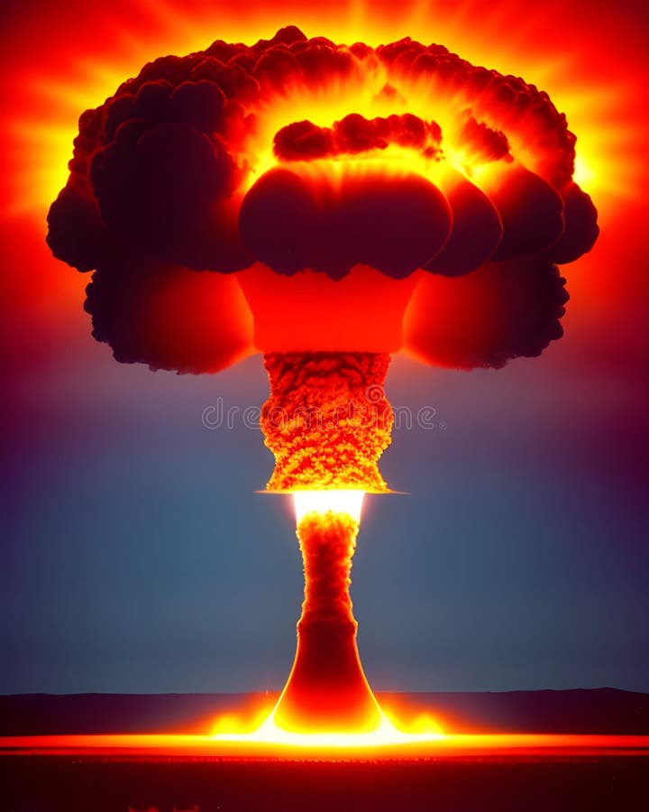 Destructive Power of the Atomic Bomb Stock Illustration - Illustration ...