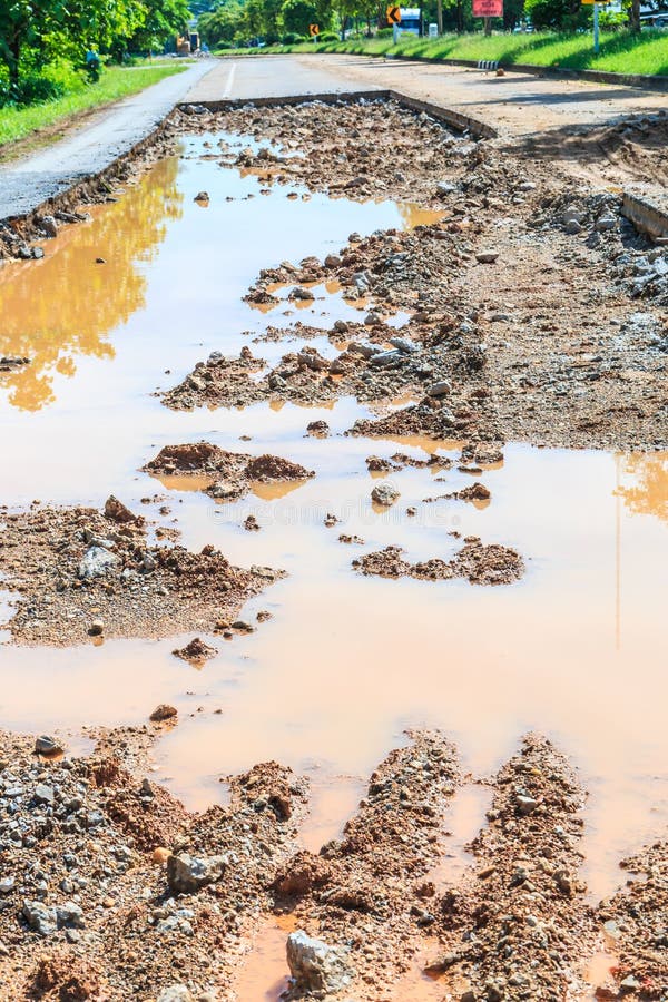 Destructive road stock photo. Image of laborer, build - 56130142