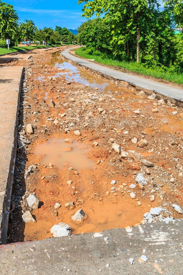 Destructive road stock image. Image of industry, breaking - 56130725