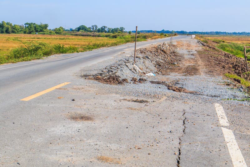 Destructive road stock image. Image of field, paved, cross - 58000233
