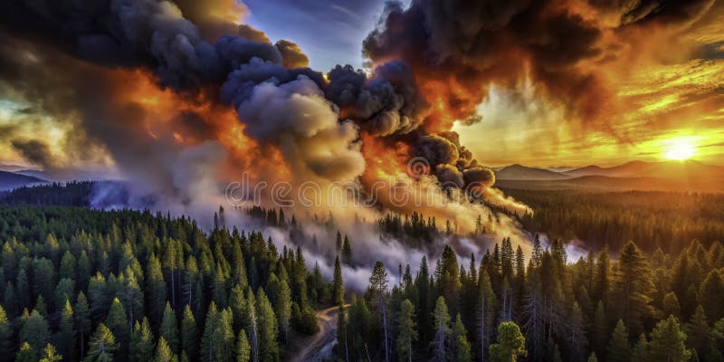 A Destructive Sunset Aerial View Captures the Devastating Impact of a ...