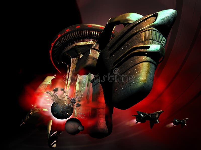 Destruidor do planeta ilustração stock. Ilustração de flama - 61558797