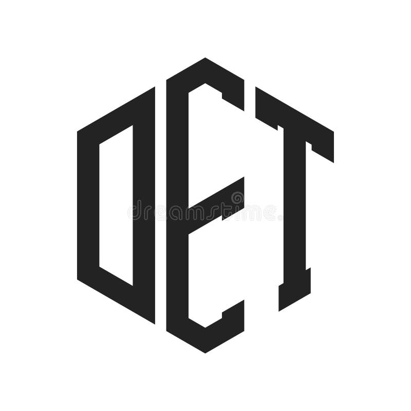 DET Logo Design. Initial Letter DET Monogram Logo Using Hexagon Shape ...
