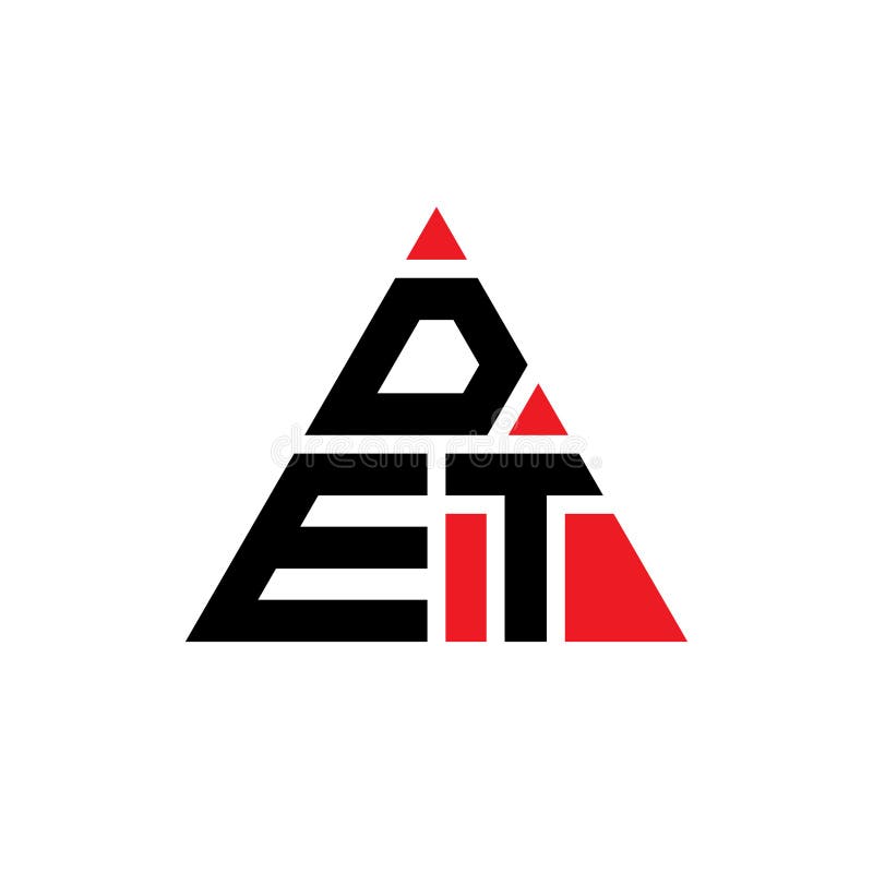 DET Triangle Letter Logo Design with Triangle Shape. DET Triangle Logo ...