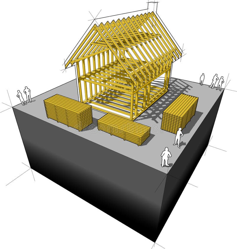 House Framework Diagram Stock Illustrations – 283 House Framework ...