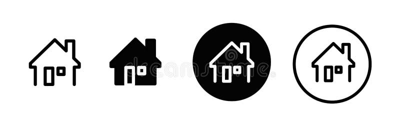 Detached House Icon . Web Icon Set Stock Illustration - Illustration of ...