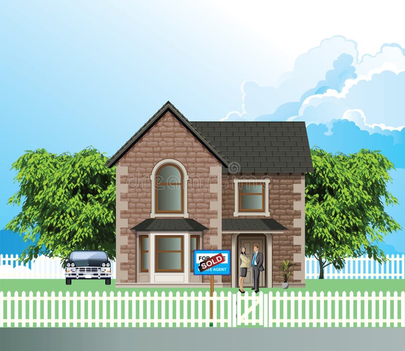House Sold stock illustration. Illustration of architecture - 538004