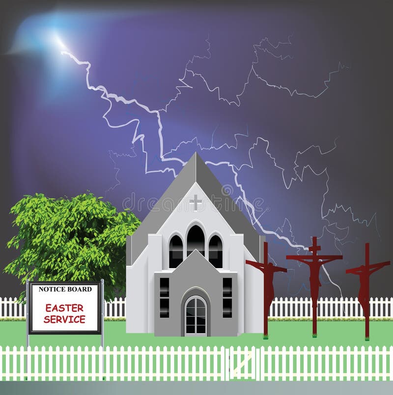 Parish Church Easter Service Stock Illustration - Illustration of ...