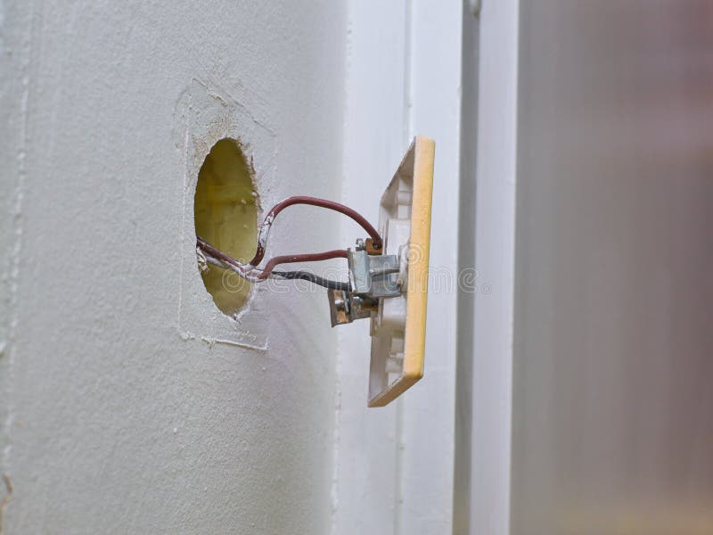 Detached light switchers stock photo. Image of cable - 157759716