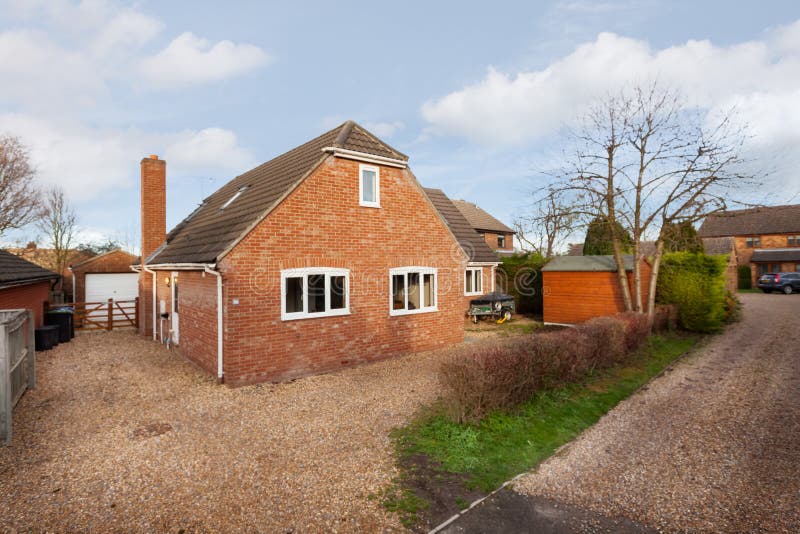 Detached Red Brick Detached House Editorial Photo - Image of aerial ...