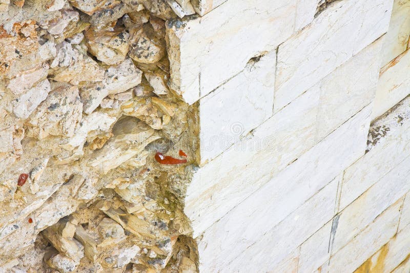 Detached Stone Slab Due To Infiltration of Water Stock Photo - Image of ...