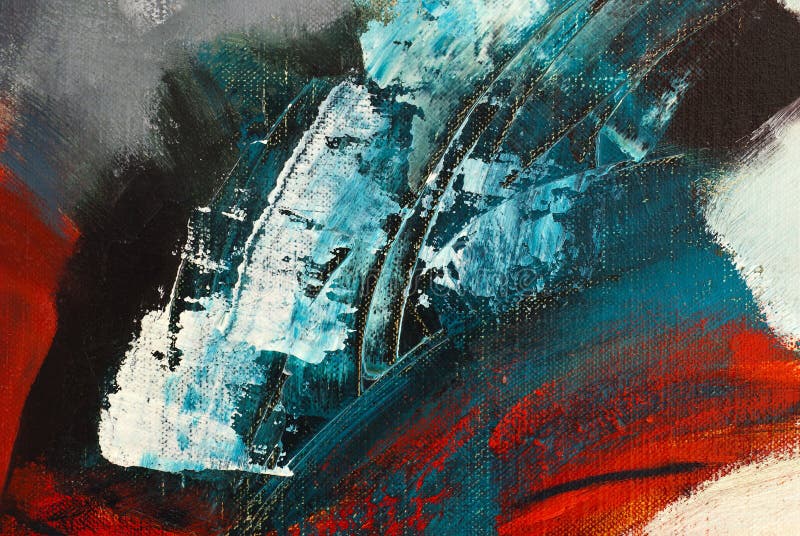 Detail of Abstract Acrylic Painting without Title Stock Illustration ...