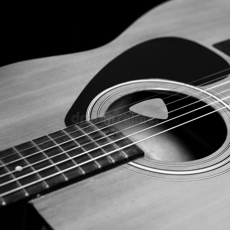 Detail of acoustic guitar stock photo. Image of string - 80120324