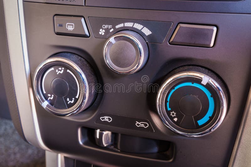 Detail of the Air Conditioning Button Control Inside Stock Photo ...