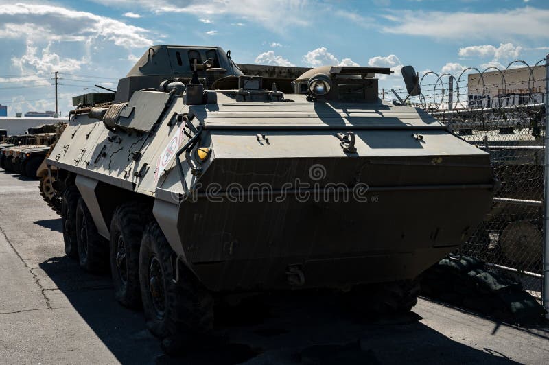 Detail of an 8x8 Amphibious Military Tank Editorial Image - Image of ...