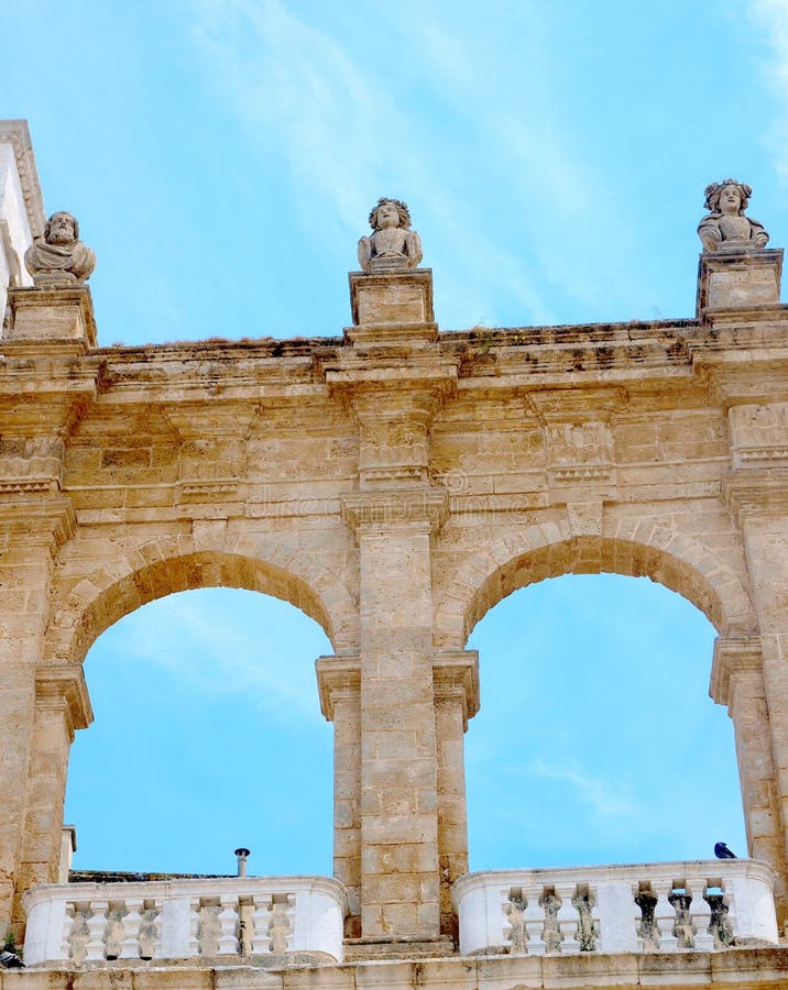 Detail of an Ancient Porch in Bari - Italy Stock Image - Image of ...