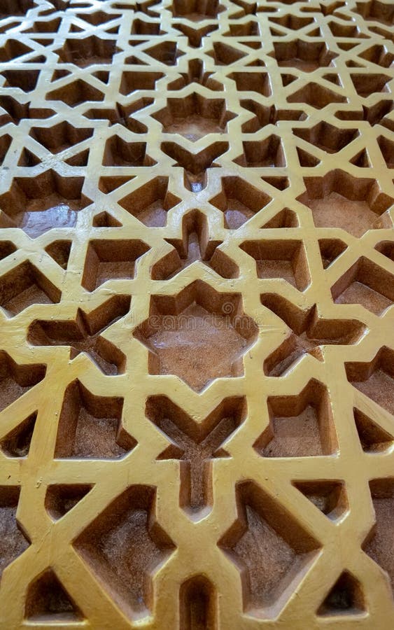 Arabic Pattern on the Wall of the Mosque in Indonesia Stock Photo ...