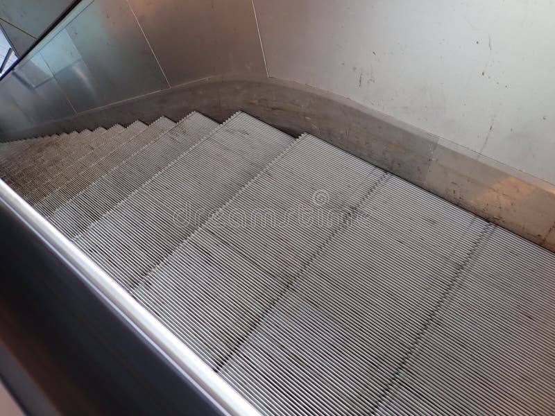 Ascalator Moving Step Stair in Metro Stock Image - Image of ...
