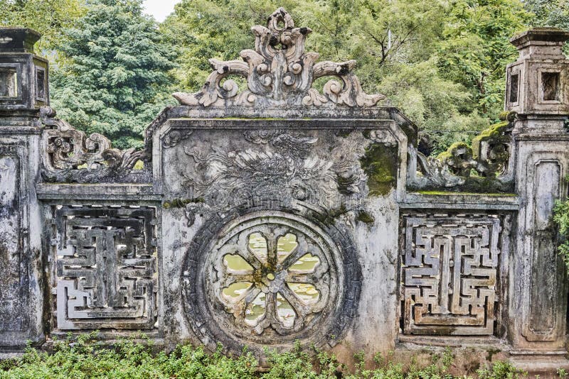 Sculpture of Asian Temple with Stone Carving Stock Photo - Image of ...