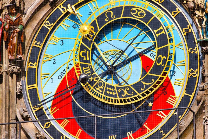 Detail of the Astronomical Clock in the Old Square of Prague Stock ...