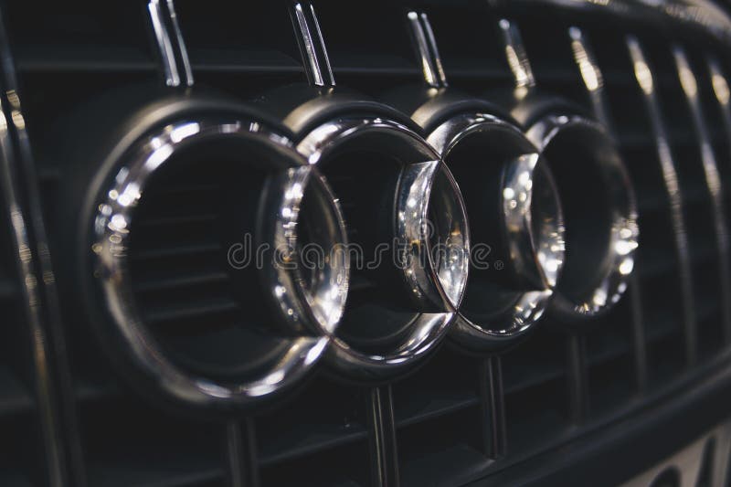 Detail of Audi Logo on a Car Grill Editorial Photo - Image of audi ...
