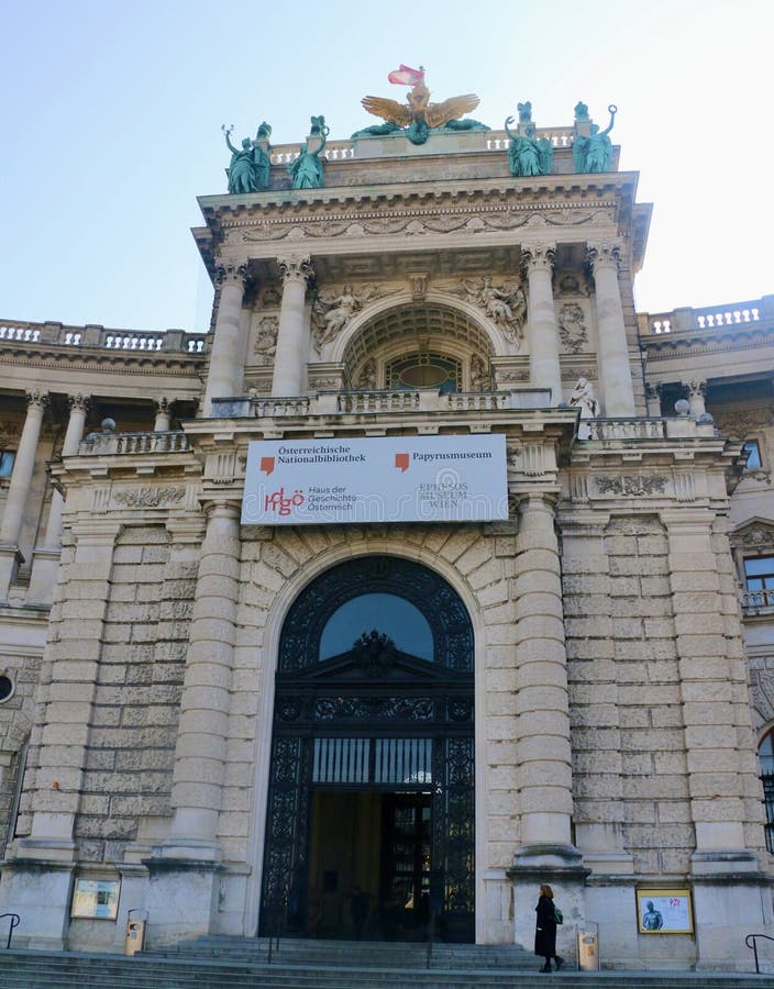 Detail of the Austrian National Library in Vienna. Editorial Stock ...