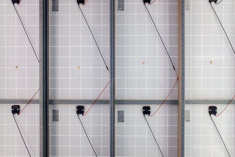 Detail of the Back of a Solar Panel Installation Stock Photo - Image of ...