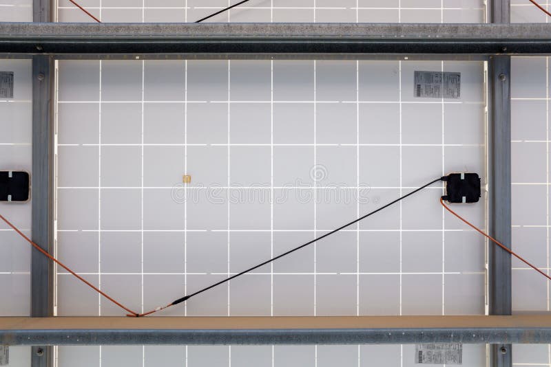 Detail of the Back of a Solar Panel Installation Stock Photo - Image of ...