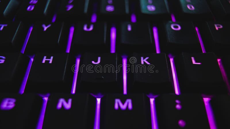 Backlit Keyboard Keys Movement Stock Footage - Video of data, device ...