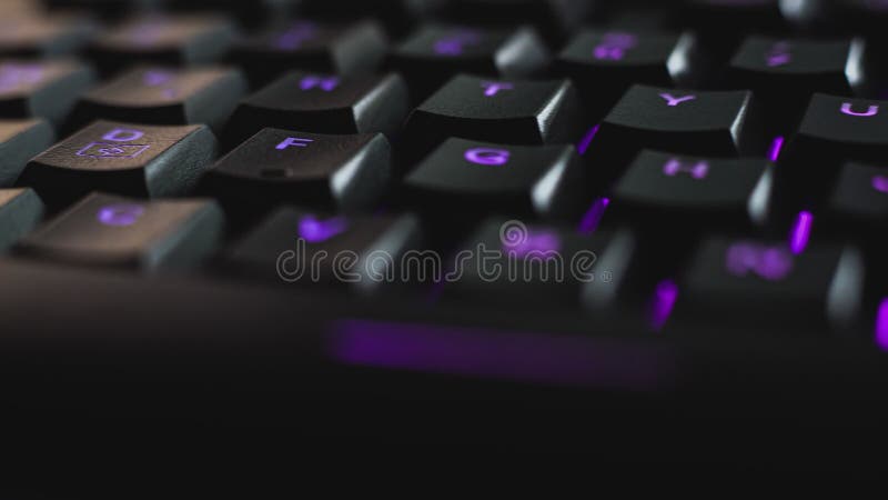 Backlit Keyboard Keys Movement Stock Footage - Video of electric ...