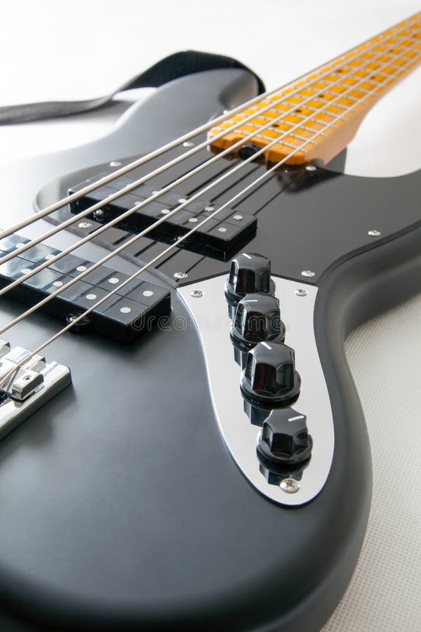 Detail of bass guitar stock photo. Image of roll, bassguitar - 40500414