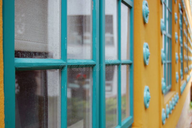 Detail of Beautiful Building Facade Stock Image - Image of town ...