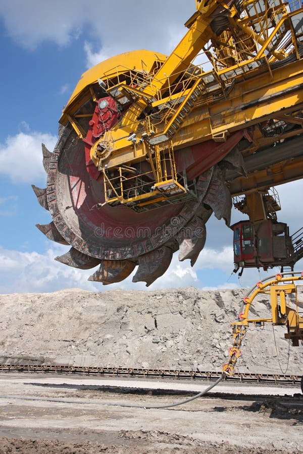 Detail of Big Excavator in Coal Mine Stock Photo - Image of fuel ...