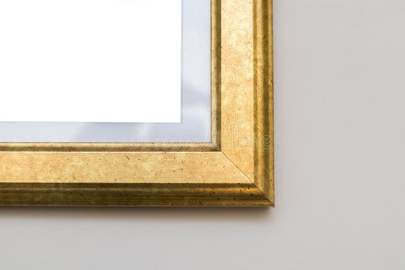 Detail of Blank Empty Frame in Art Gallery. Museum Exhibition White ...
