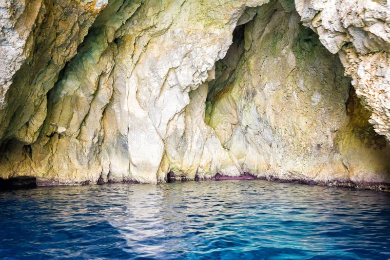 Detail of Blue Grotto (Malta Stock Photo - Image of arch, outdoor ...