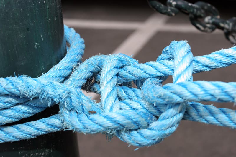 Detail of a blue rope stock image. Image of connect, sailboat - 5157287