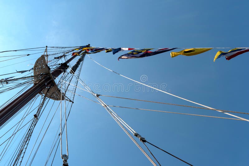 On Board of a Sailing Training Ship Stock Image - Image of maritime ...