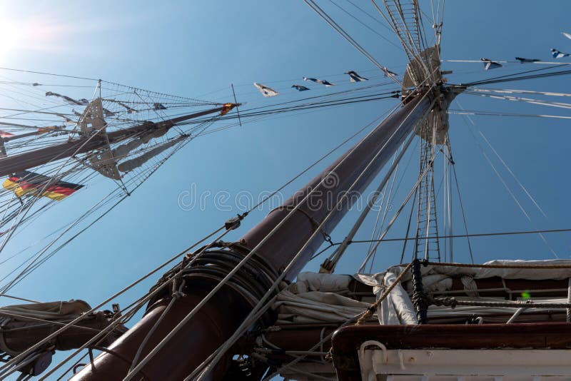 On Board of a Sailing Training Ship Stock Photo - Image of sailing ...