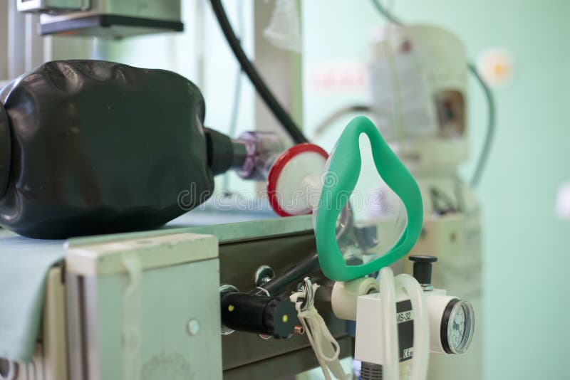 Detail of Breathing Apparatus on Operation Room Stock Image - Image of ...