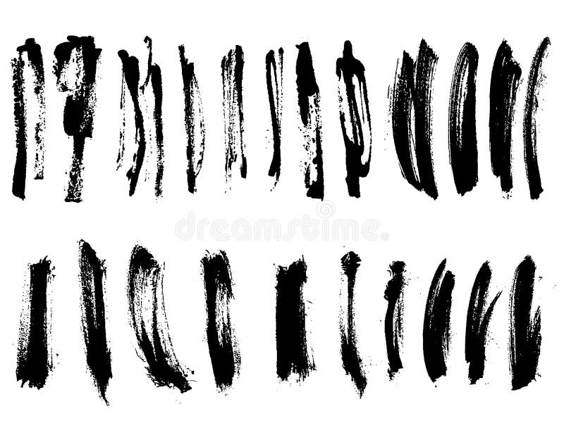 Detail Brush Paint Stroke Collection. Vector Stock Vector ...