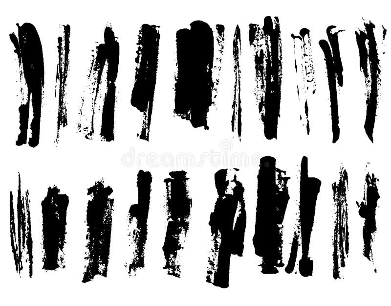 Detail Brush Paint Stroke Collection. Vector Stock Vector ...