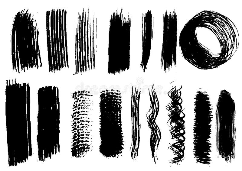 Detail Brush Paint Stroke Collection. Vector Stock Vector ...
