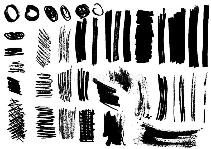 Detail Brush Paint Stroke Collection. Vector Stock Vector ...
