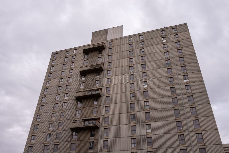 Detail of Brutalist Architecture in Calgary Stock Photo - Image of ...