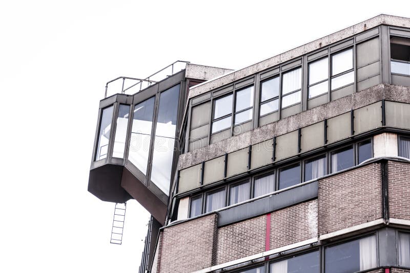 Detail from a Brutalist Building in Utrecht, NL Stock Photo - Image of ...