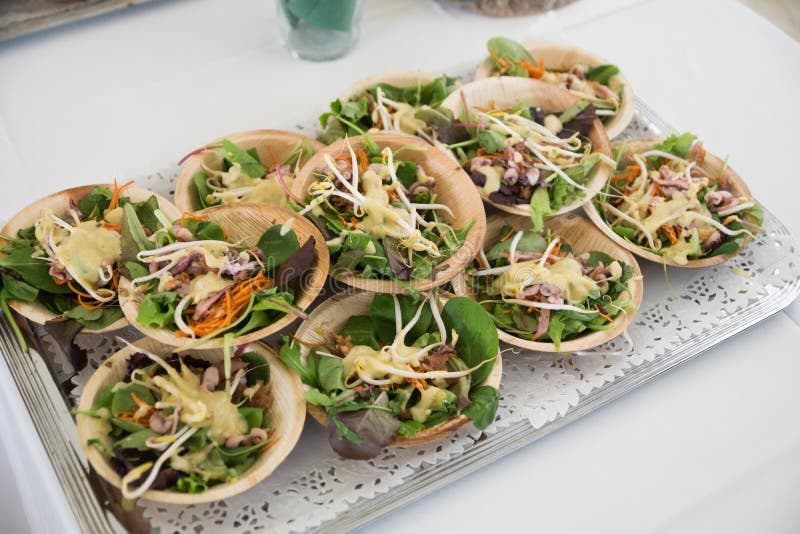 Detail of buffet starters stock image. Image of detail - 204042685