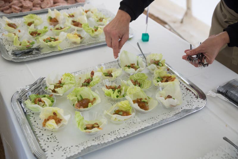Detail of buffet starters stock image. Image of vegetable - 204042687