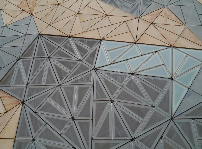 A Detail of a Building on Fed Square in Melbourne Stock Image - Image ...